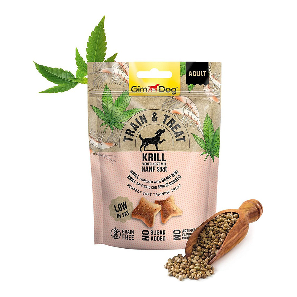 Dýraríkið • Gimdog Train & Treat Krill & Hemp 125G